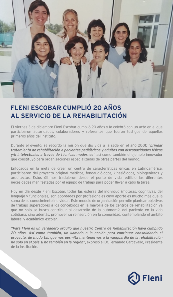 Fleni Escobar cumple 20 años | Fleni