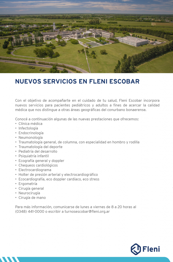 Nuevos servicios en Fleni Escobar | Fleni