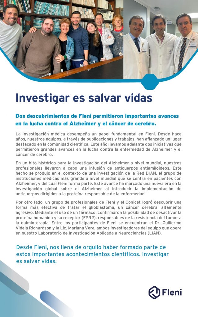Investigar es salvar vidas | Fleni