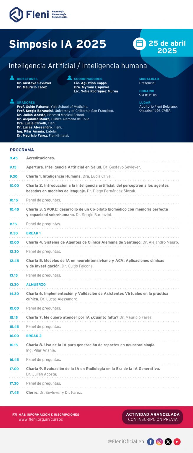 Simposio IA 2025: Inteligencia Artificial/Inteligencia humana | Fleni