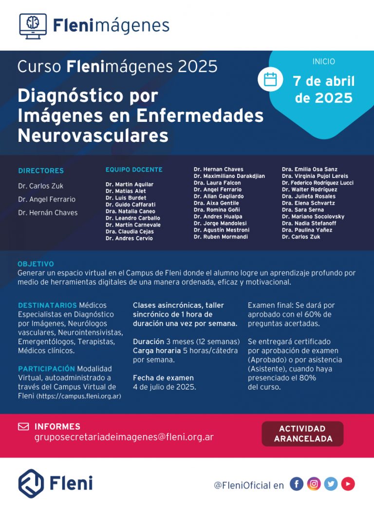Curso Flenimágenes de Enfermedades Neurovasculares 2025 | Fleni